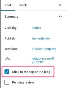 How To Always Keep A Post On Top In WordPress: Sticky Posts Explained • GigaPress - CODINGHEROS.COM
