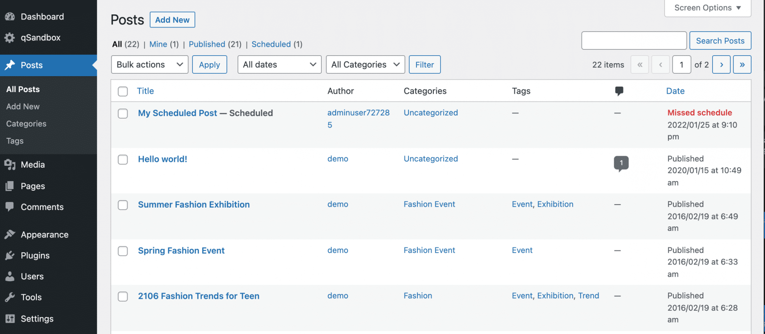 How to Troubleshoot The Missed Schedule Error In WordPress • GigaPress ...